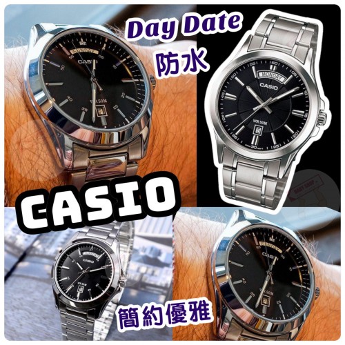 3中: Casio Day Date 石英腕錶